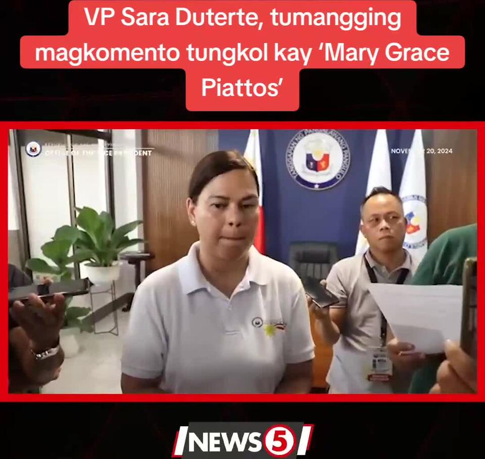 Tumangging magkomento si Vice Pres. #SaraDuterte hinggil sa paghahanap ...