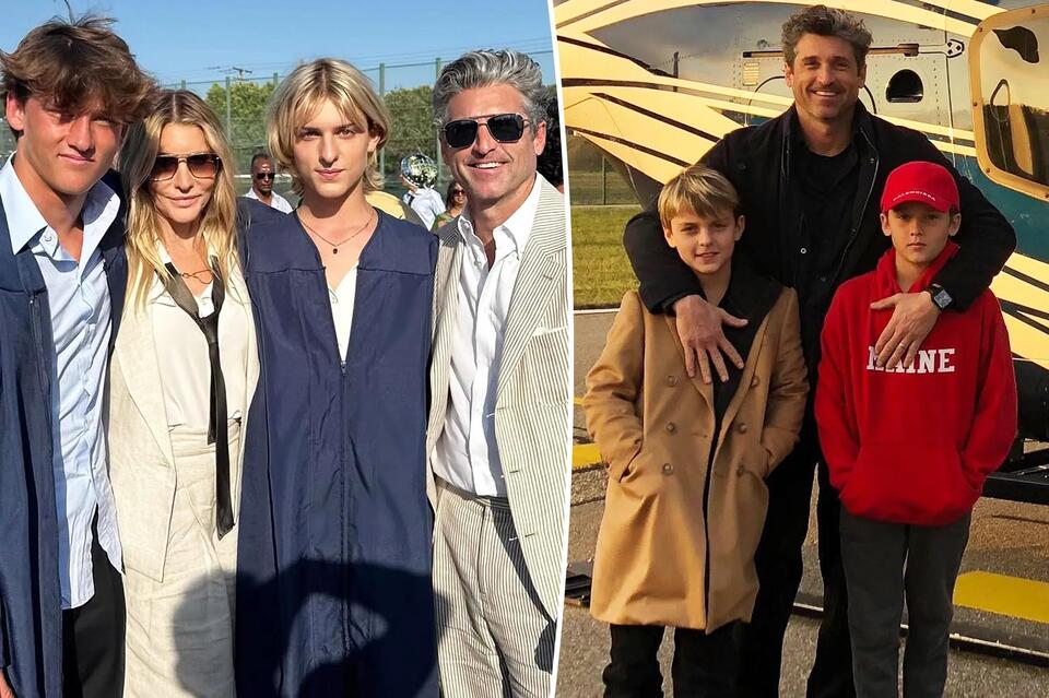 Patrick Dempsey shares rare picture of twin sons in honor of their high ...