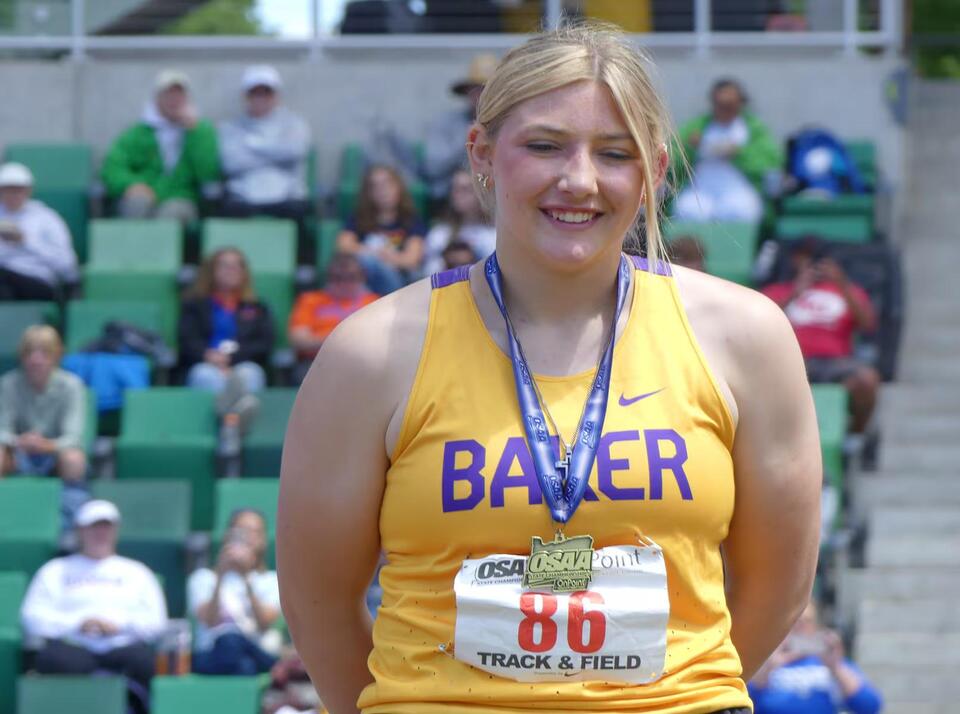 Baker’s Sammy Gressley pulls off a first: gold medals in 100, 200, 400 ...