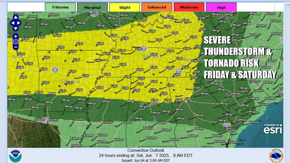 Georgia Tennessee Alabama will be under severe thunderstorm & tornado ...