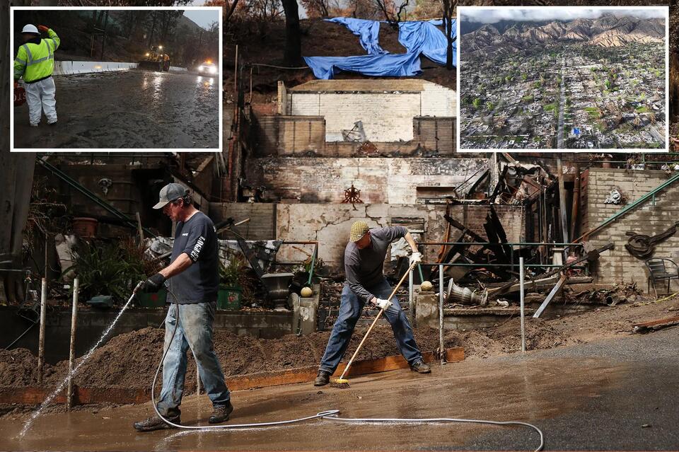 LA issues mudslide evacuation orders for thousands as rain swamps ...
