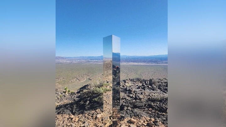 Mysterious gleaming monolith pops up in Nevada desert, baffling ...