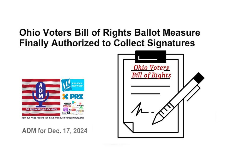 ADM for Dec. 17, 2024: Ohio Voters Bill of Rights Ballot Measure ...
