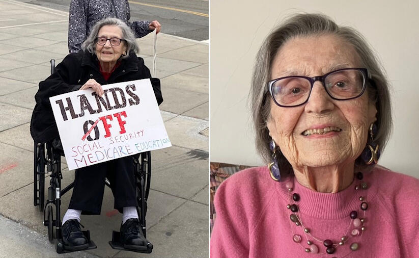 Van Ness centenarian taking part in local January 20th protest marking ...