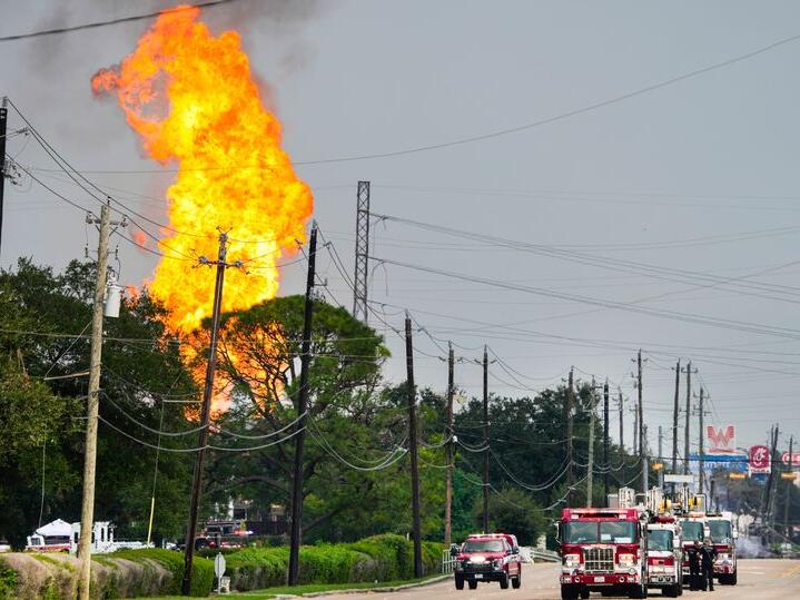 Houston pipeline explosion erupts into towering blaze, forcing evacuations