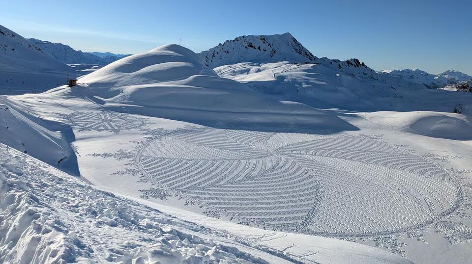 He spends hours making art in the snow, then watches it vanish - NewsBreak