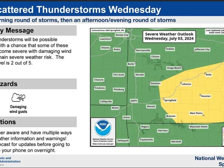 Weather Service updates holiday week forecast