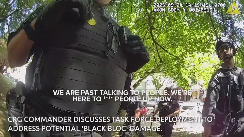 'We’re here to f--- people up': New video shows officer's remarks ...