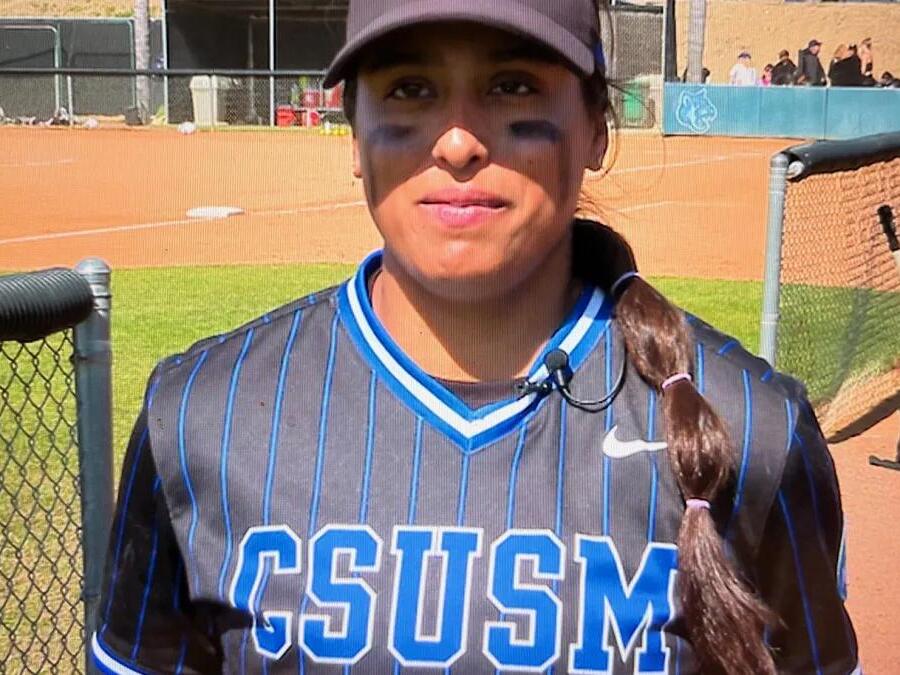 Historic double play at Cal State San Marcos, as Jillian Albayati plays ...