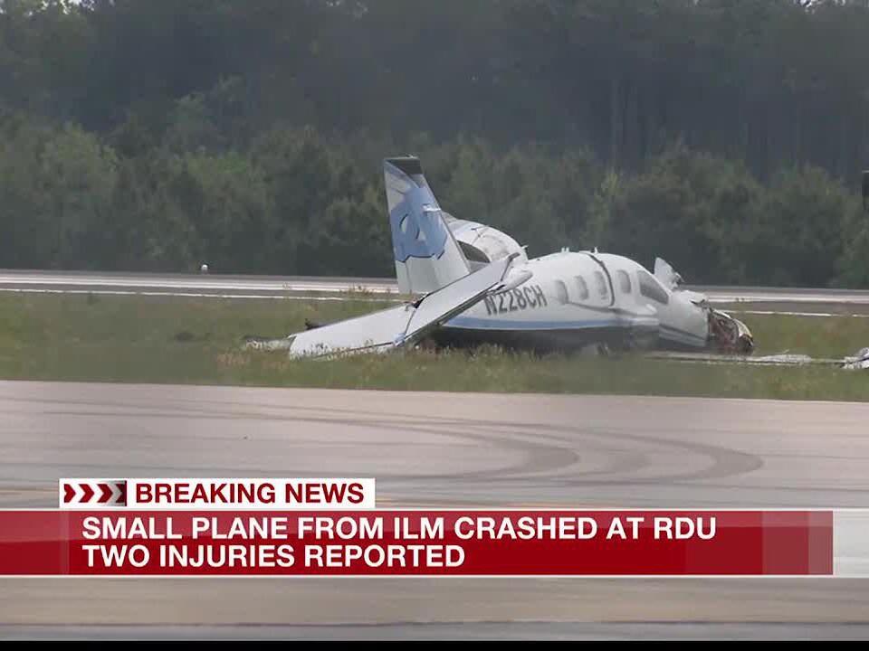Small plane crashes on RDU runway after flying out from ILM