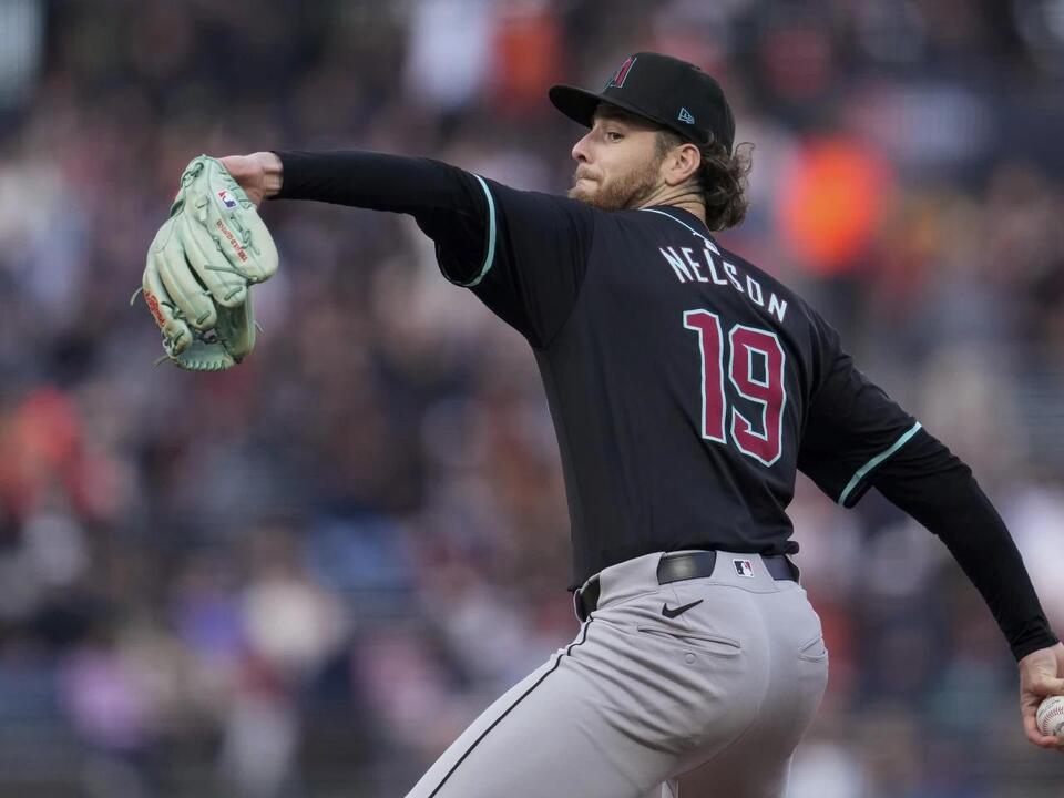 Diamondbacks starter Ryne Nelson exits with bruised pitching elbow after getting hit by line drive