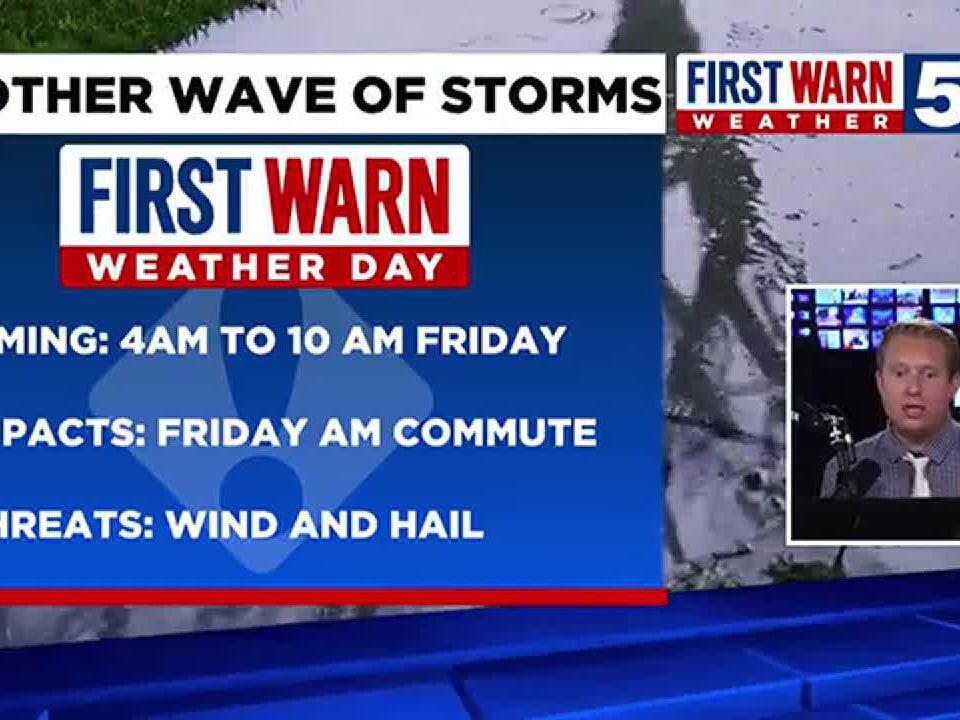 FIRST WARN WEATHER DAY declared for Friday due to threat of strong storms