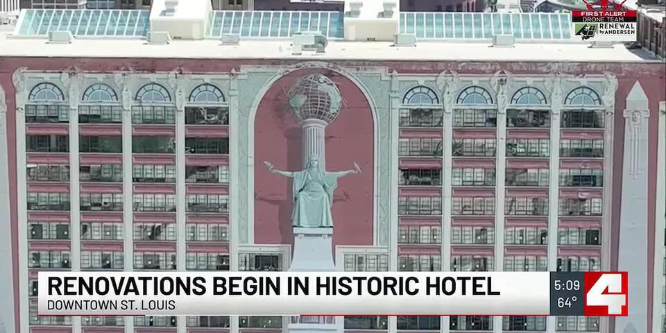 Renovations underway on downtown St. Louis hotel known for iconic mural ...