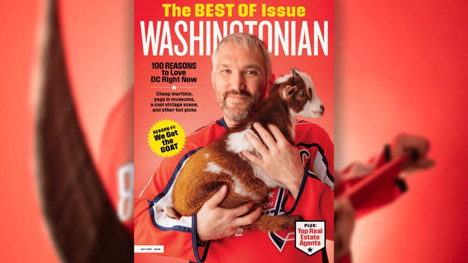 Alex Ovechkin and Goat Featured on July Washingtonian Magazine Cover ...