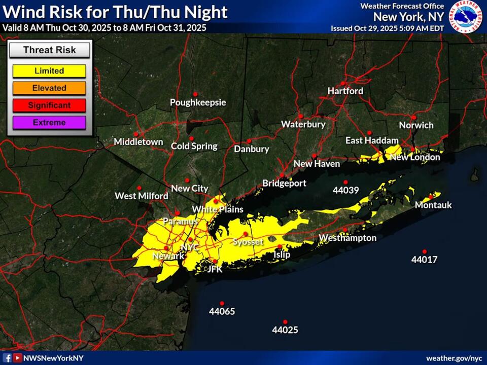N.Y. weather: Heavy rain and wind to impact NYC this week - NewsBreak