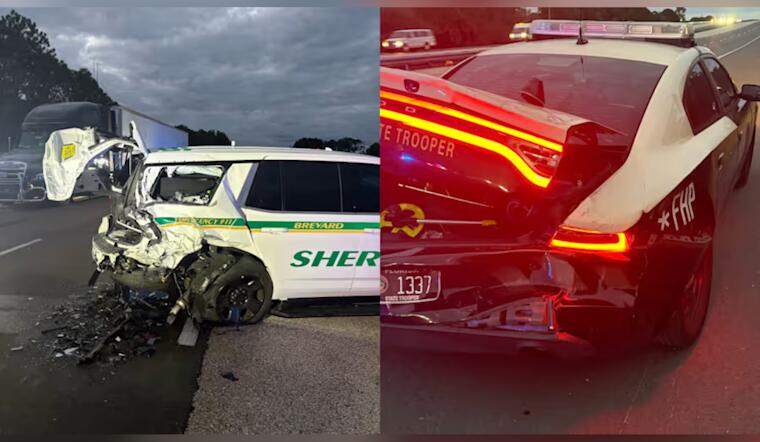 Driver Strikes Brevard County Sheriff's Patrol Vehicle on I-95, Causing ...