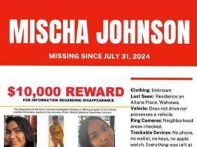 Mischa Johnson still missing 2 weeks after Schofield Barracks disappearance