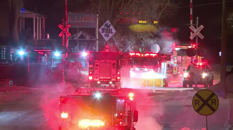 Crews battle massive fire at Palmyra lumber and steel company - NewsBreak