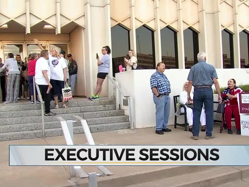 Oklahomans Gather Outside Of OSDE Meeting