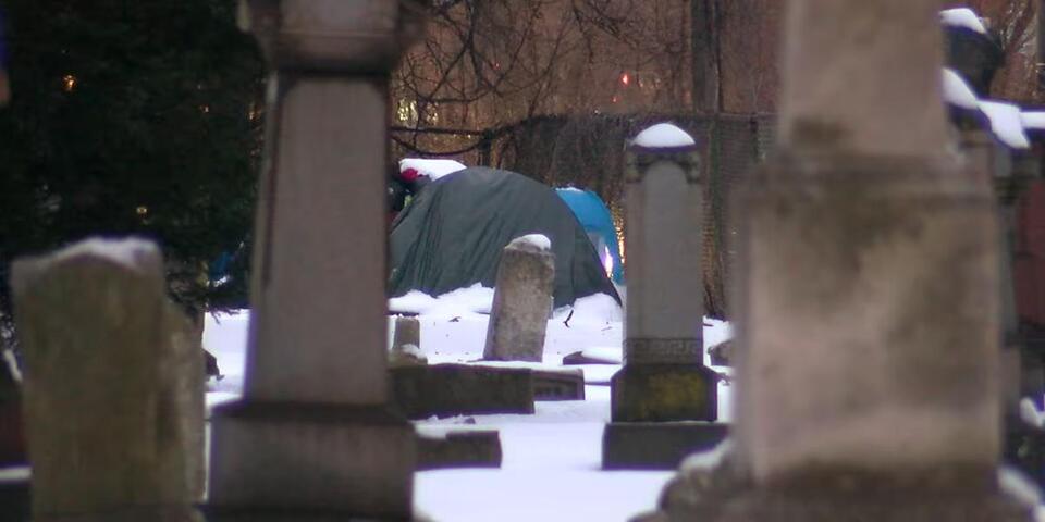 Cleveland homeless camp remains at cemetery as frigid temperatures ...