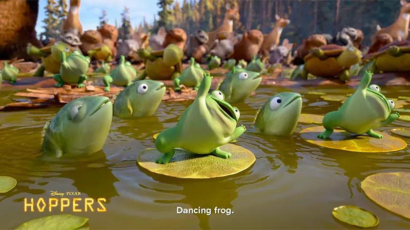 Dancing Frog Promo Spot for Pixar's 'Hoppers' Animal Kingdom Movie ...