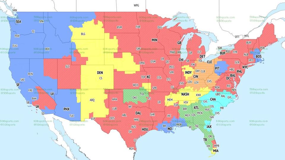 Titans at Broncos TV broadcast map for Week 1 - NewsBreak