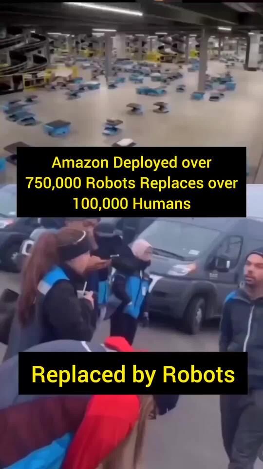 Amazon deploys 750,000 Robots Replaces over 100,000 humans #crazy ...