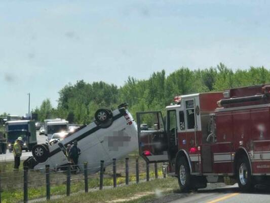 Rollover Crash In Townsend Causing Major Backup In Townsend