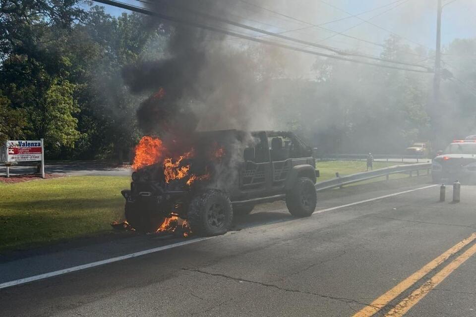 PHOTOS: Massive Car Fire on Popular Orange County, NY Road - NewsBreak