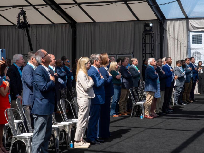 Speaker Jon Burns celebrates completion of Plant Vogtle