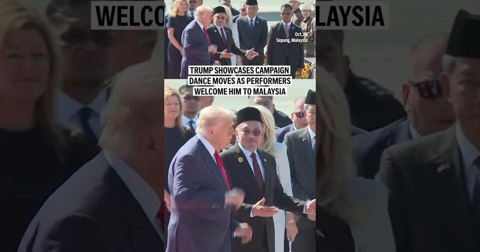 Trump showcases campaign dance moves as performers welcome him to ...