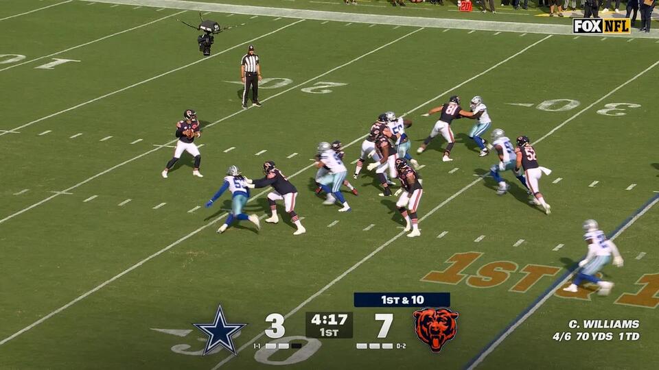 Caleb Williams converts 65-yard flea-flicker TD to Luther Burden III, extending Bears’ lead over ...