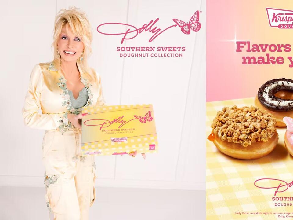 Dolly Parton unveils new doughnut collection with Krispy Kreme