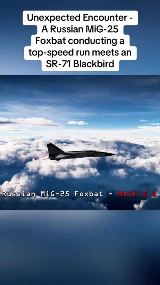 Unexpected Encounter - A Russian MiG-25 Foxbat conducting a top-speed ...