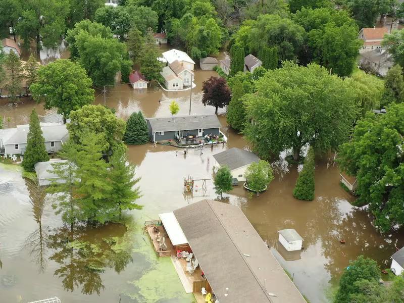 VIDEO: Waterville flooding as seen from the KEYC drone