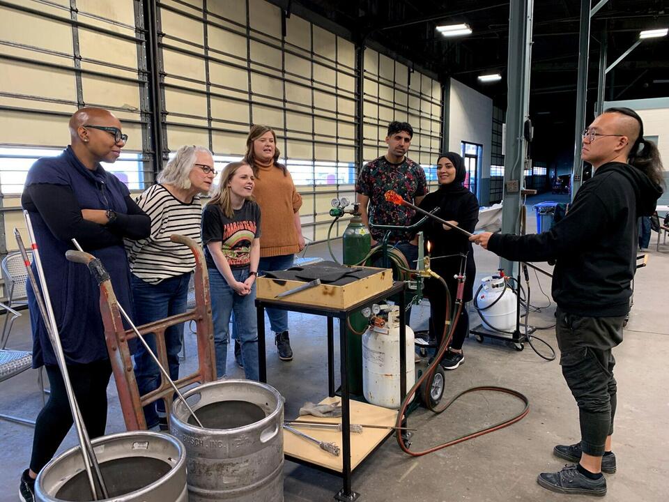 Belger Glass Annex is the first public glass-blowing studio in Kansas City