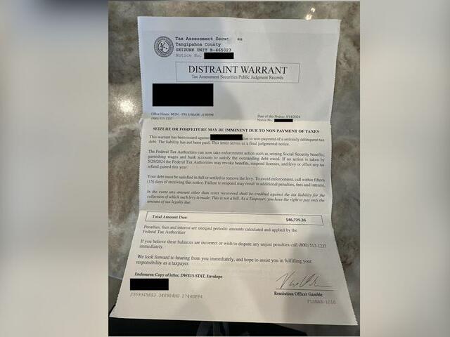 Police warns public of scam letter sent to people claiming they owe taxes