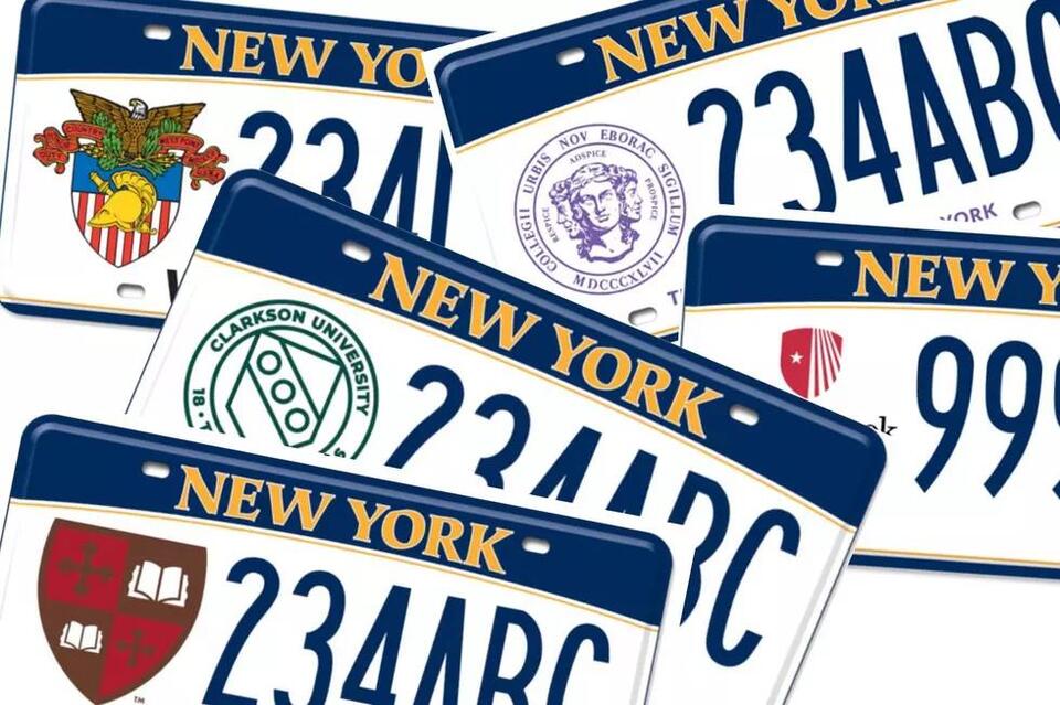 Show Your New York State College Pride With These Unique License Plates ...