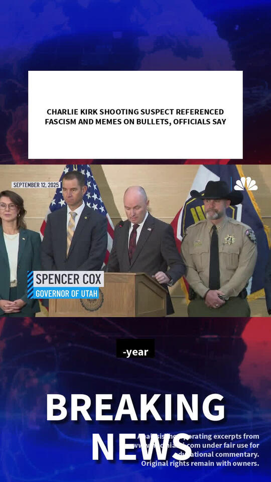 AI news: Charlie Kirk suspect: fascism, memes on bullets: officials #ai ...