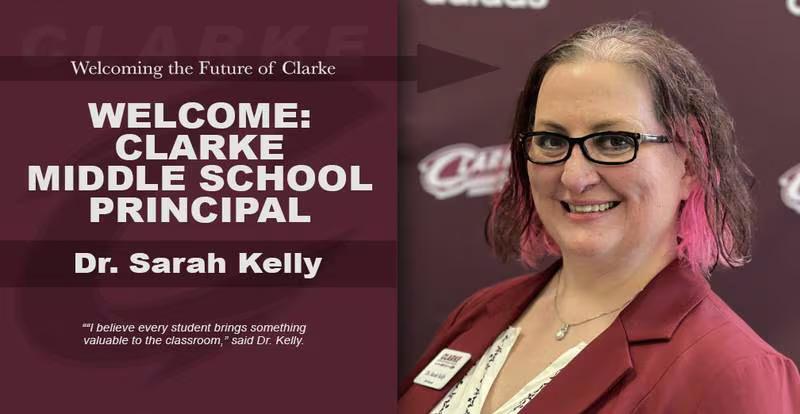Clarke Welcomes Dr. Sarah Kelly, New Middle School Principal - NewsBreak
