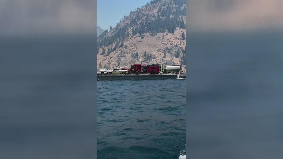 Chelan County Fire Department takes loads up on a ferry to help stop ...