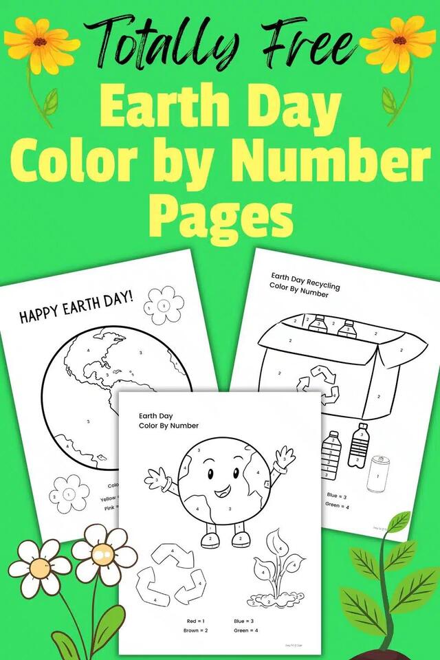Free Color by Number Earth Day Printables for Kids - NewsBreak