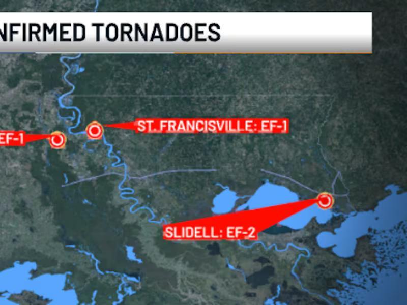 NWS confirms at least 4 tornadoes in south Louisiana NWS confirms at least 4 tornadoes in south Louisiana