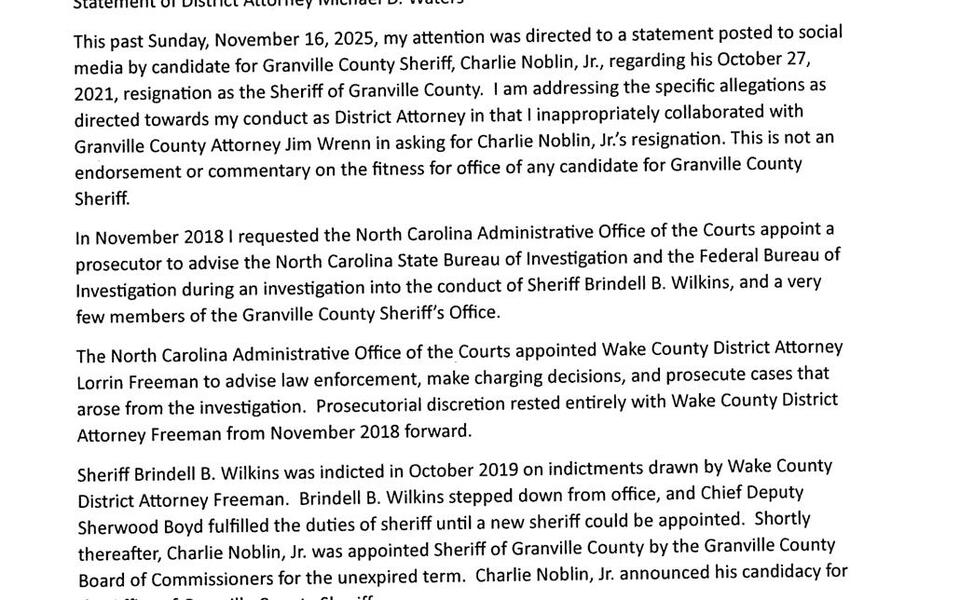 Noblin running for sheriff; controversy persists regarding resignation ...