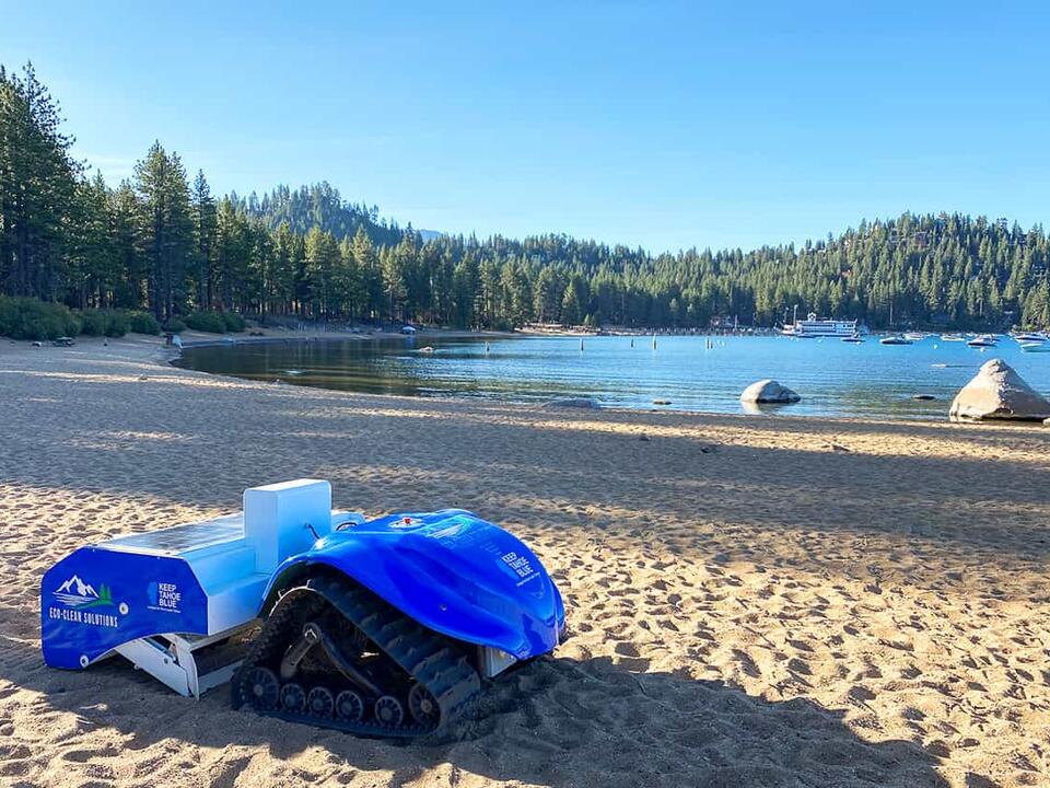 Beach Cleaning Robot Preparing Lake Tahoe’s Zephyr Cove and Shoals for ...