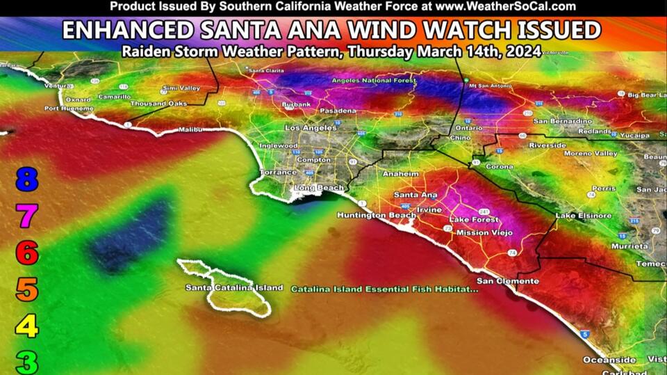 Enhanced Santa Ana Wind Watch Issued; Most Powerful Santa Ana Wind ...