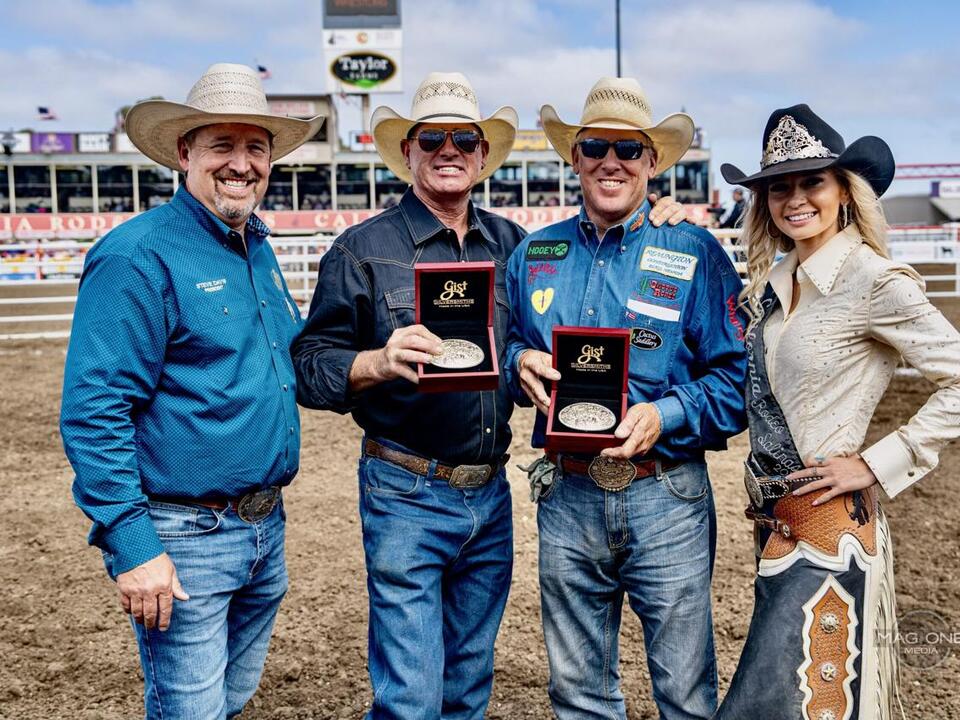 Daniel Green and Cody Cowden: 2024 Salinas Gold Card Team Roping Champs