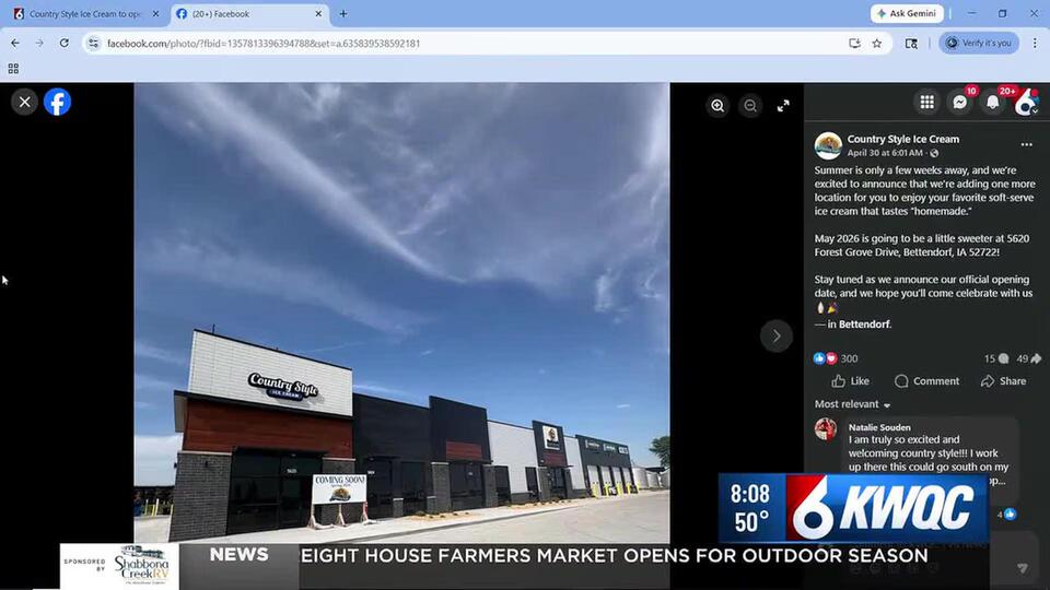 Country Style Ice Cream to open new Bettendorf location - NewsBreak