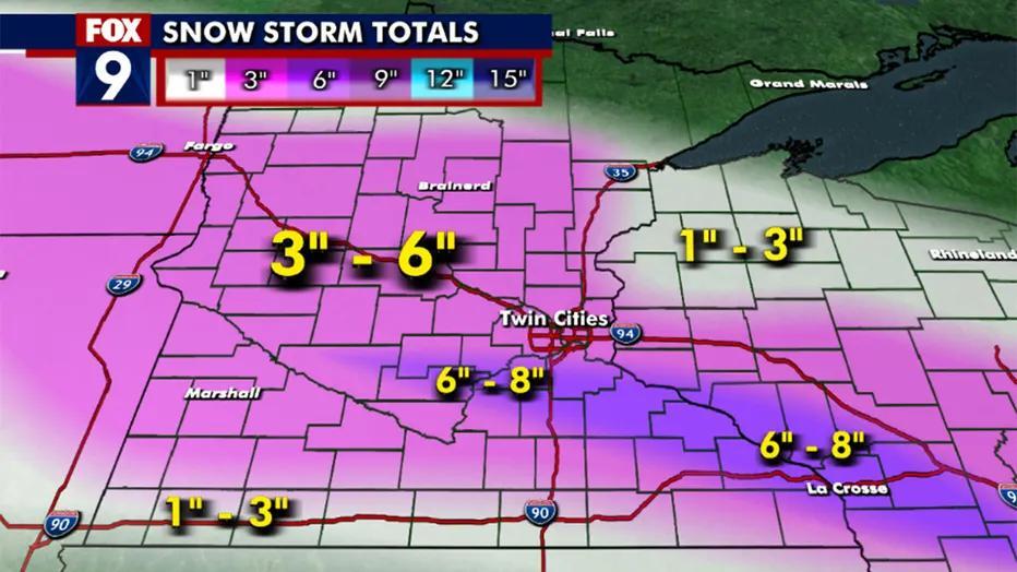 MN weather: Snow totals in Minnesota from Thursday's storm - NewsBreak