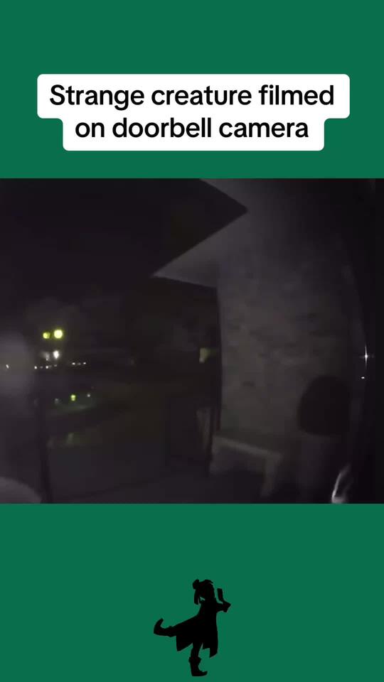 A strange creature is caught on camera climbing the wall of a house, but what is it？ # ...